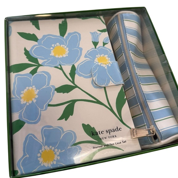 kate spade | Office | Kate Spade Green And Blue Floral Journal And Pen ...